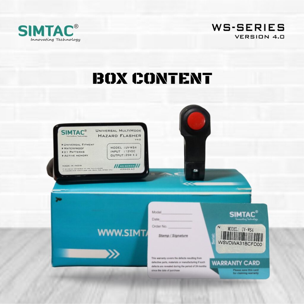 Simtac universal hazard flasher with switch (UV-WS4) – Simtac®