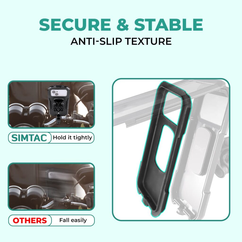 Simtac splash guard X with vibration damper and wireless charger ...